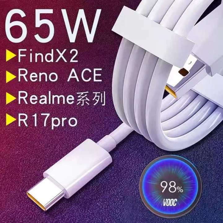 Realme Orignal VOOC Flash 65w Quality Fast Charger type-c USB Cable ...