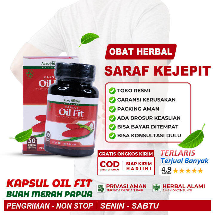 Kapsul Oil Fit Obat herbal saraf kejepit isi 50 Kapsul | Lazada Indonesia