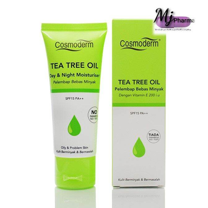 Cosmoderm Tea Tree Oil Day & Night Moisturiser with Vitamin E 200 i.u ...