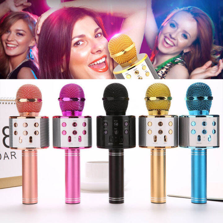 【Ready Stock !】Original WS-858 Microphone Wireless KTV Karaoke Bluetooth Handheld Mic HIFI ...