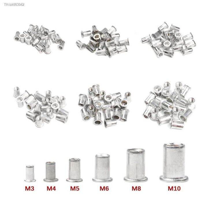 10/20/50pcs M3 M4 M5 M6 M8 M10 резьбовые заклепки Aluminum Alloy Rivet Nut Flat Head Threaded ...