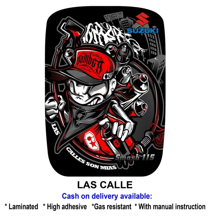 SUZUKI SMASH GAS TANK STICKER LAS CALLE ej cycle | Lazada PH