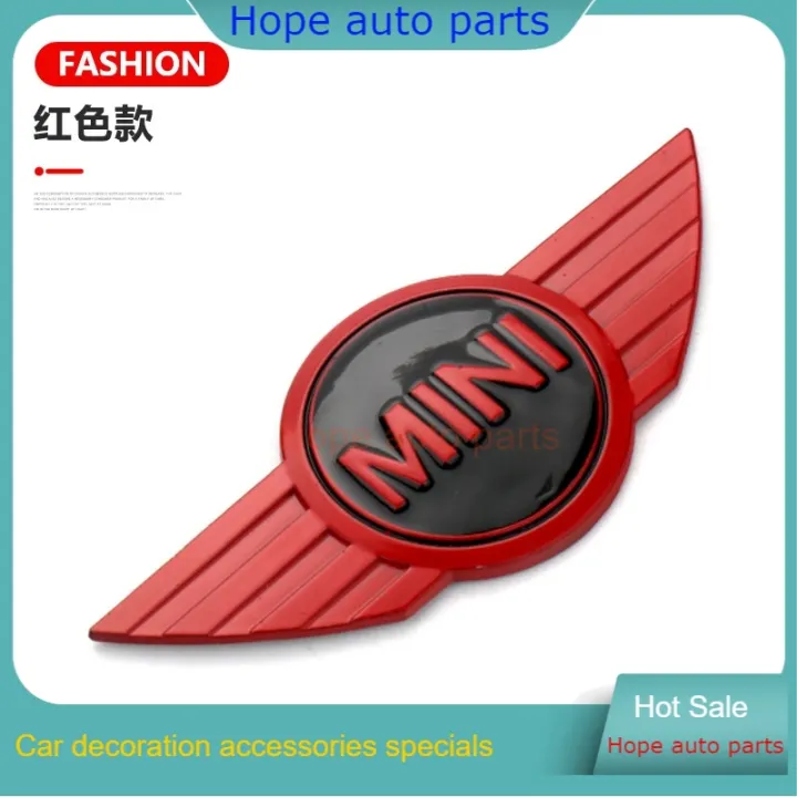 NEW 1 x Metal MINI Wings Logo Car Front Trunk Emblem Badge Sticker ...