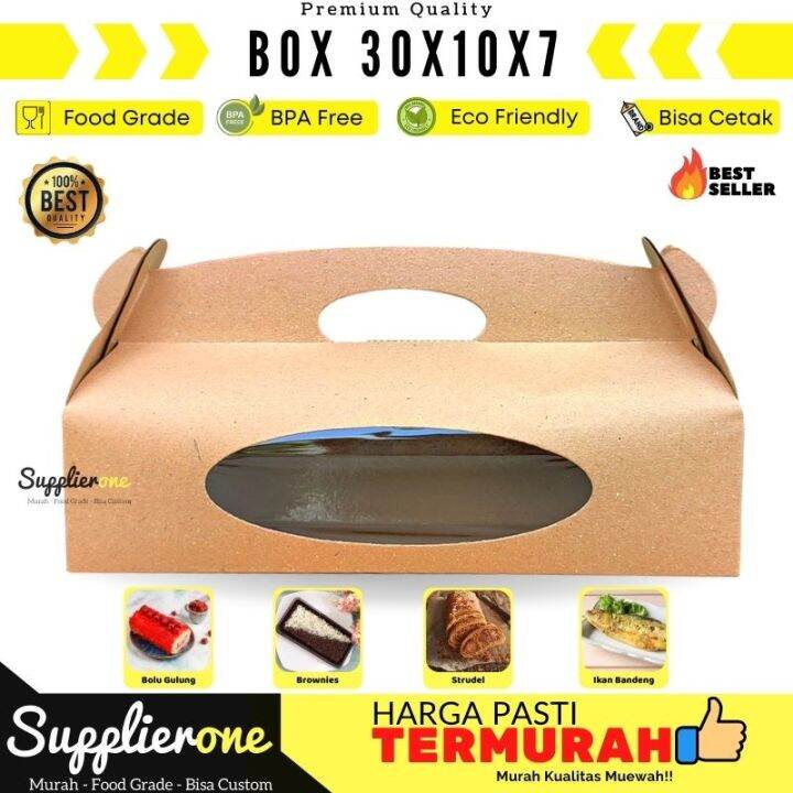 Box 30x10x7 25 Pcs / Gable Box 30x10x7 / Dus Brownies / Kemasan Strudel ...