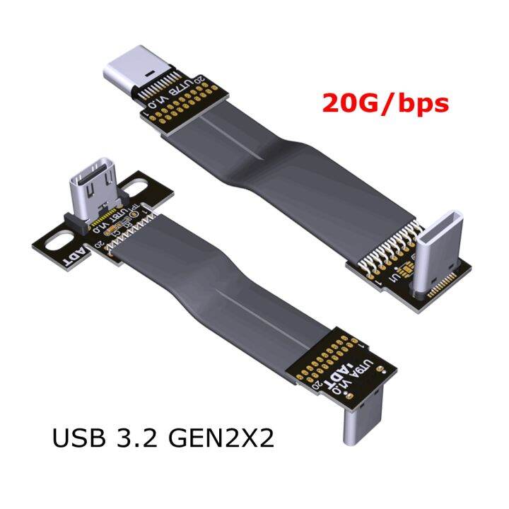 FFC USB 3.2 Type-C Extension Flat Ribbon Cable 90 FPV Slim Soft ...