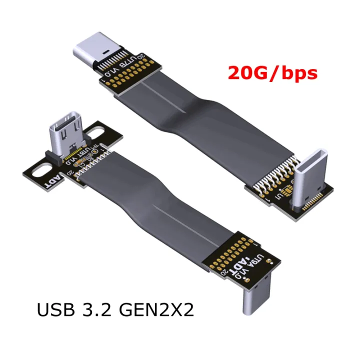 FFC USB 3.2 Type C Extension Flat Ribbon Cable 90 FPV Slim Soft ...