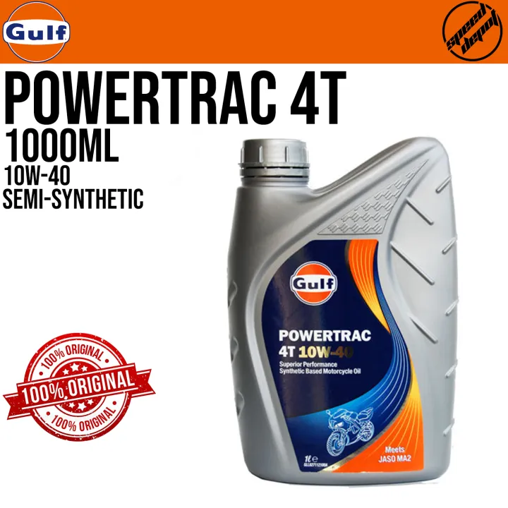 Gulf Powertrac 4T 10W-40 1000ml | Semi-Synthetic | Original | Speed Depot | Lazada PH