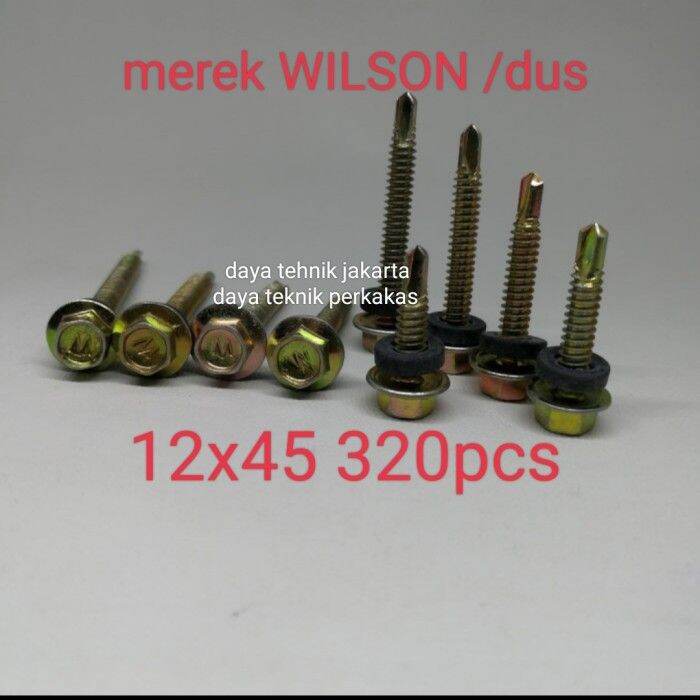 skrup roofing kuning Wilson 12x45 - baut baja ringan sekrup rofing ...