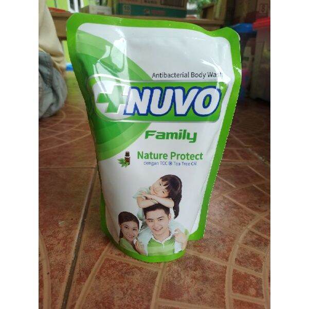 Nuvo Family Body Wash Nature Protect Pouch 400ml - Hijau | Lazada Indonesia