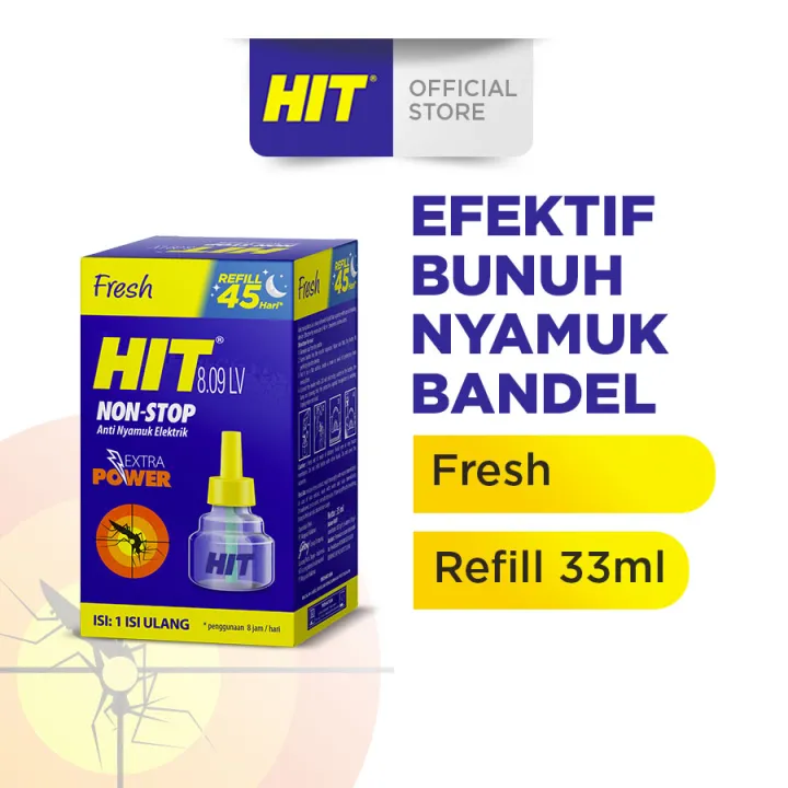 Isi Ulang HIT NON STOP REFILL 1 BULAN 33ml / Obat Nyamuk / Obat Anti nyamuk Pembasmi Serangga ...