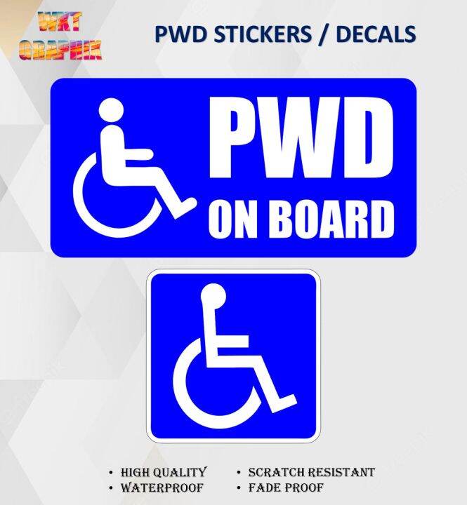 PWD ON BOARD STICKER / DECALS (WATERPROOF, MATTE LAMINATED) | Lazada PH