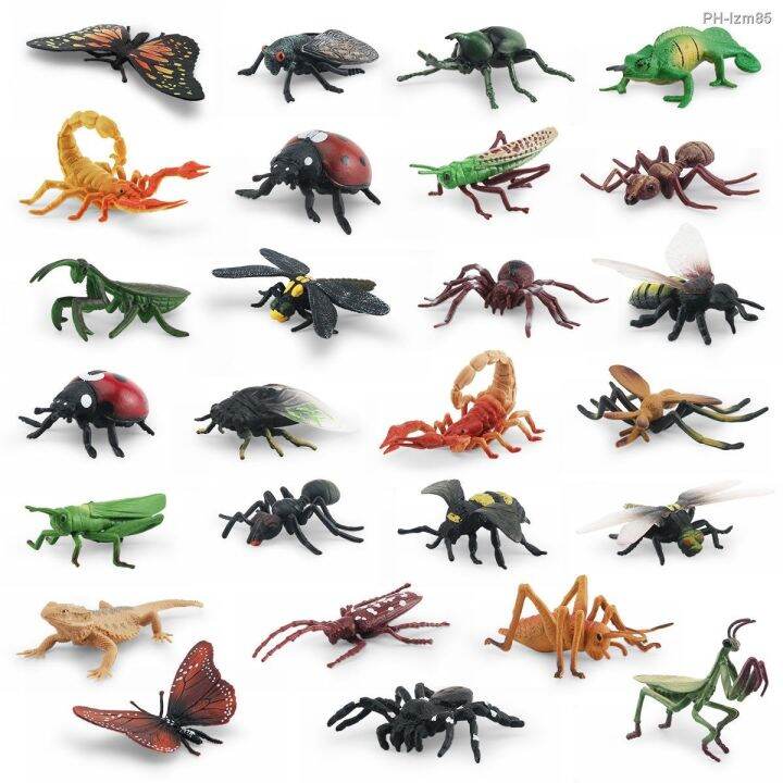 🧑 Children's gifts 👧 Simulation insect model set scorpion spider bee ...