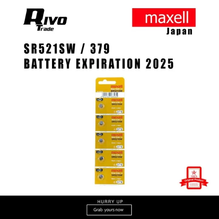 PFRO 5pc Battery Pack SR521SW / 379 Batteries Expirations 2025 MAXELL ...