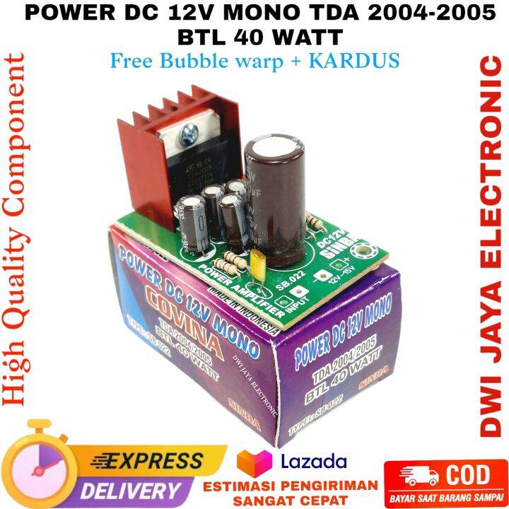 Kit Power Amplifier TDA 2004/2005 Dc 12Volt Mono 40 Watt | Lazada Indonesia