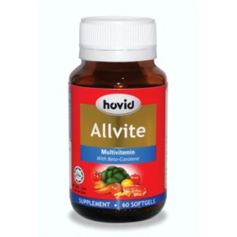 Hovid Allvite Multivitamin with Beta-carotene 60 softgels EXP:2023 ...