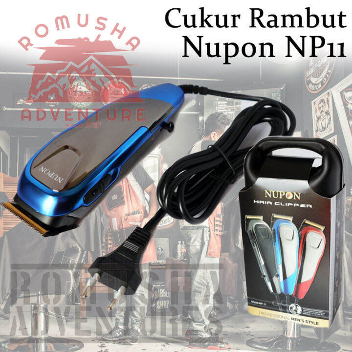 Nupon NP-11 Hair Clipper Alat Cukur Rambut Premium Profesional Fullset | Lazada Indonesia