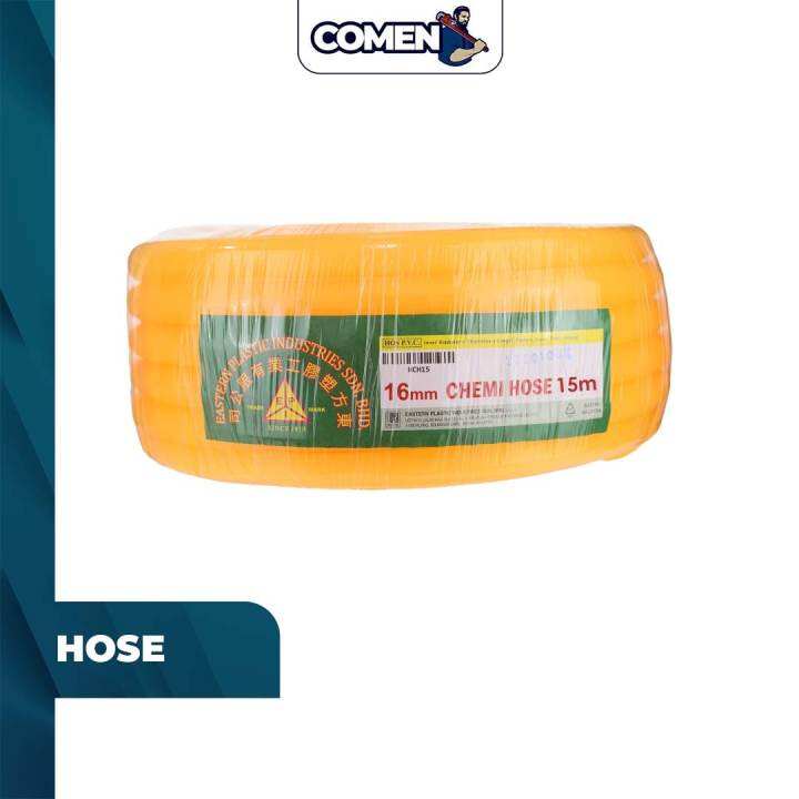 COMEN PVC Chemi Hose 16MM x 15M (3MM Thickness) Orange Garden Water ...