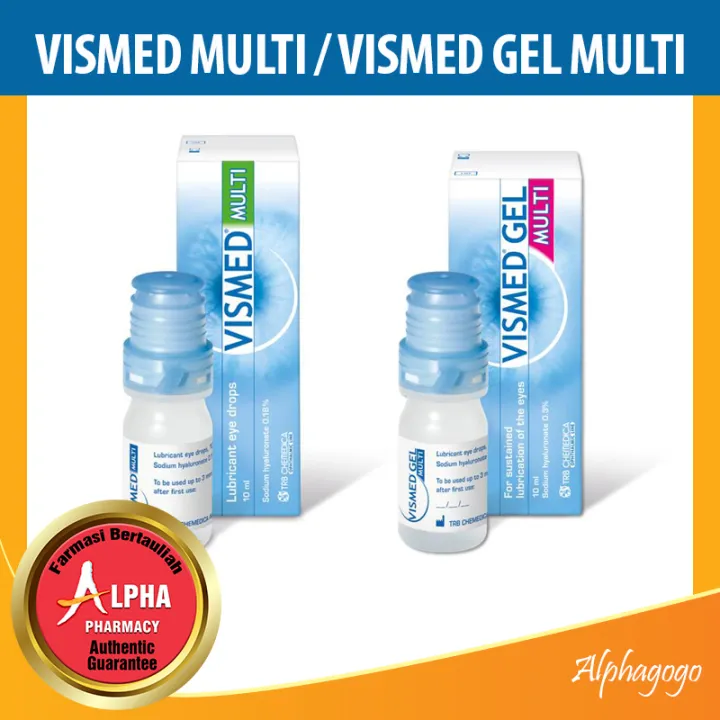VISMED MULTI EYE DROPS 10ML / VISMED GEL MULTI LUBRICANT EYE DROPS 10ML ...