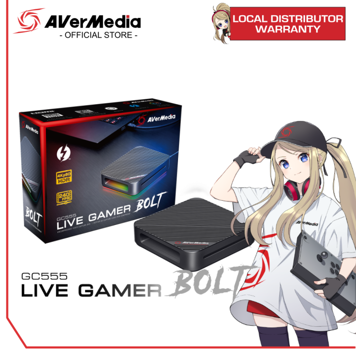 AVerMedia Live Gamer Bolt | GC555 - World 1st ThunderBolt 3 4K HDR10 & 240fps External Capture ...