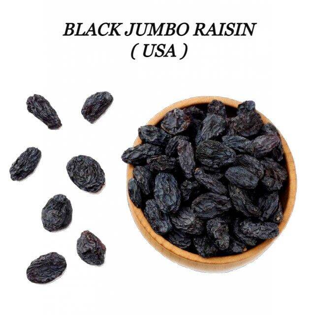 ( 250g | 500g ) BLACK JUMBO RAISIN ( USA ) / KISMIS HITAM JUMBO | Lazada