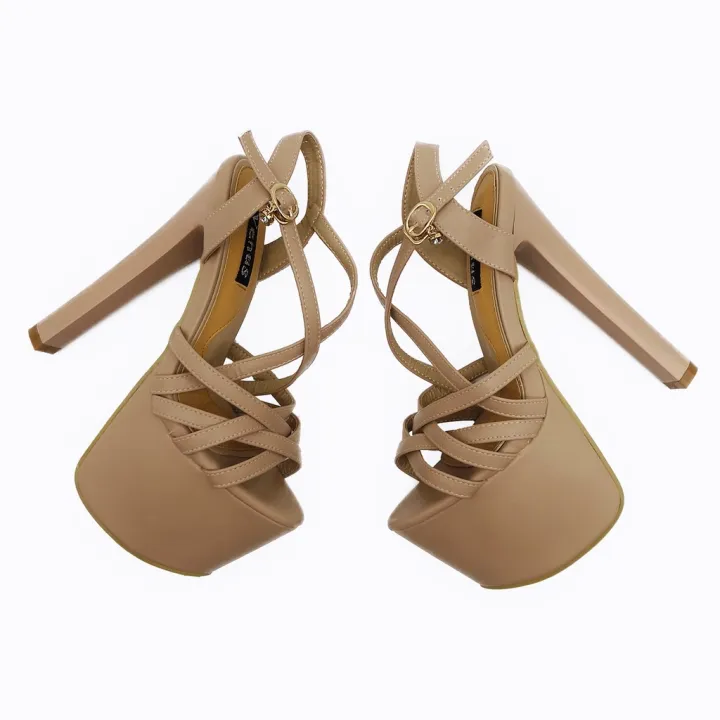 Venus Pageant Heels Block Heels Large Size 7 inches 589-1A/strap ...