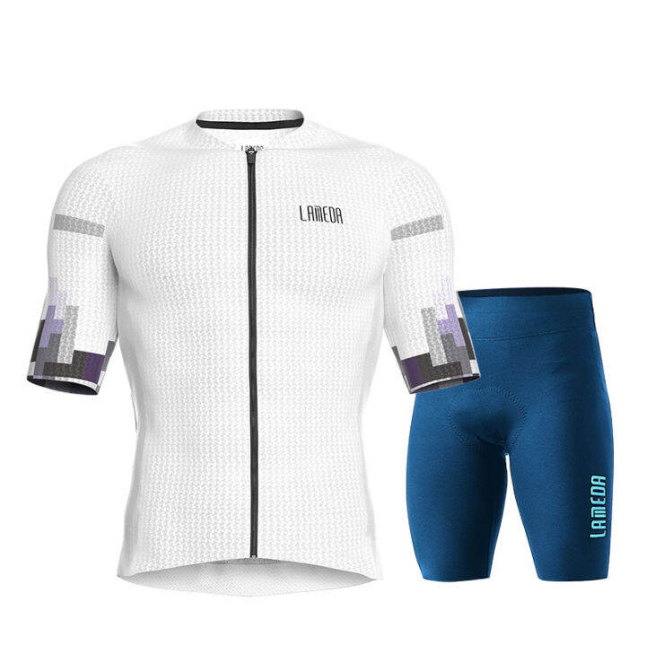 LAMEDA 2022 New cycling suit Short-sleeved men's Summer Quick-dry jacket Mountain road bike suit ...