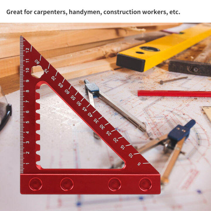 6-Inch 90 Degree Metric Angle Ruler Aluminium Alloy Carpenters Square ...