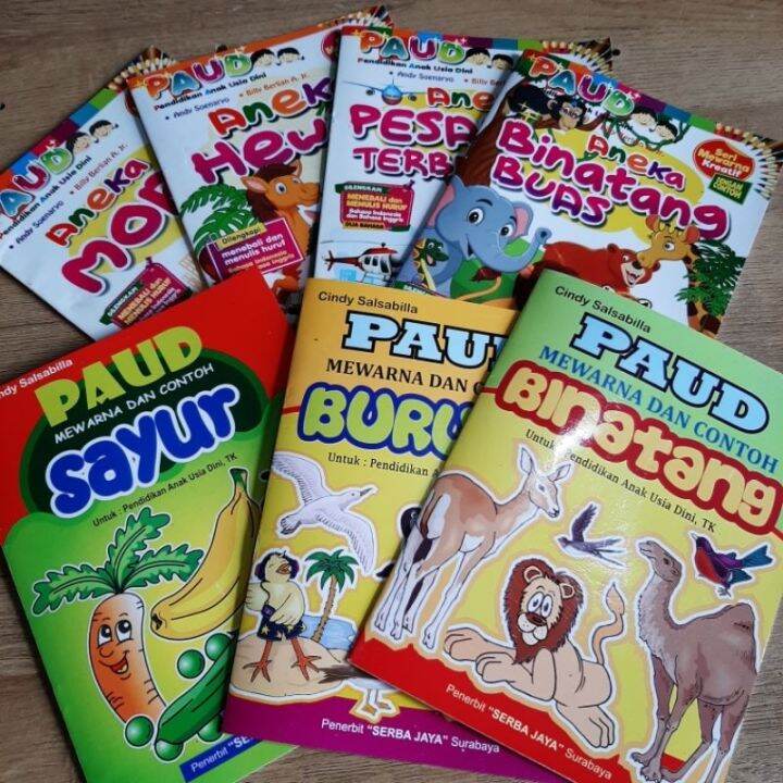 BUKU BACAAN MEMBACA ANAK TK PAUD SD BACA BUKU ANEKA HEWAN, MOBIL ...