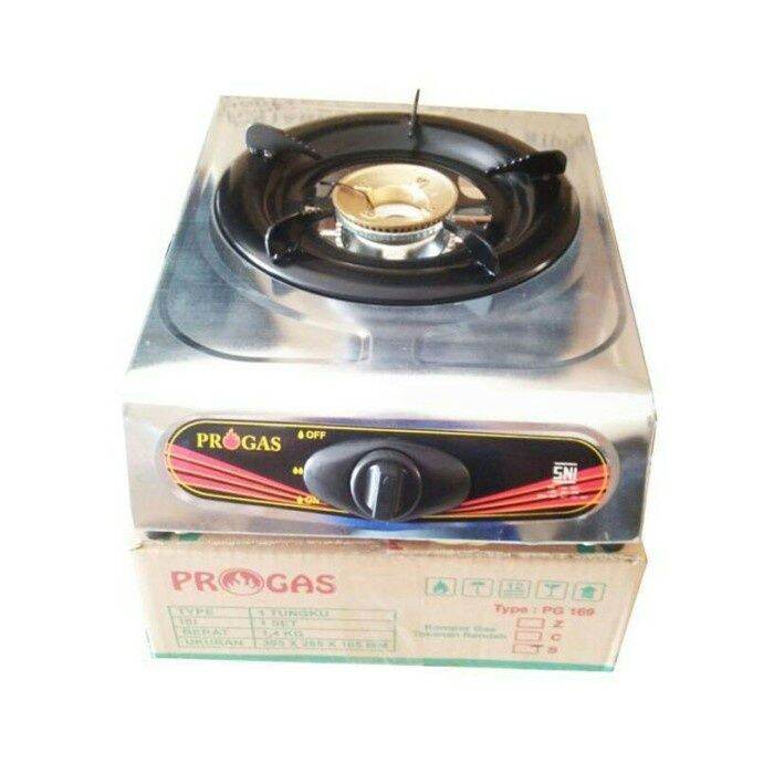 KOMPOR GAS PROGAS 1 TUNGKU PG-169SS STAINLESS | Lazada Indonesia