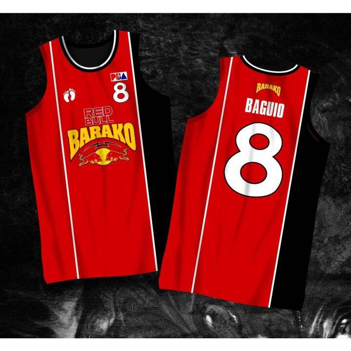 PBA JERSEY | RED BULL BARAKO BAGUIO #8 | FULL SUBLIMATION BASKETBALL JERSEY | Lazada PH