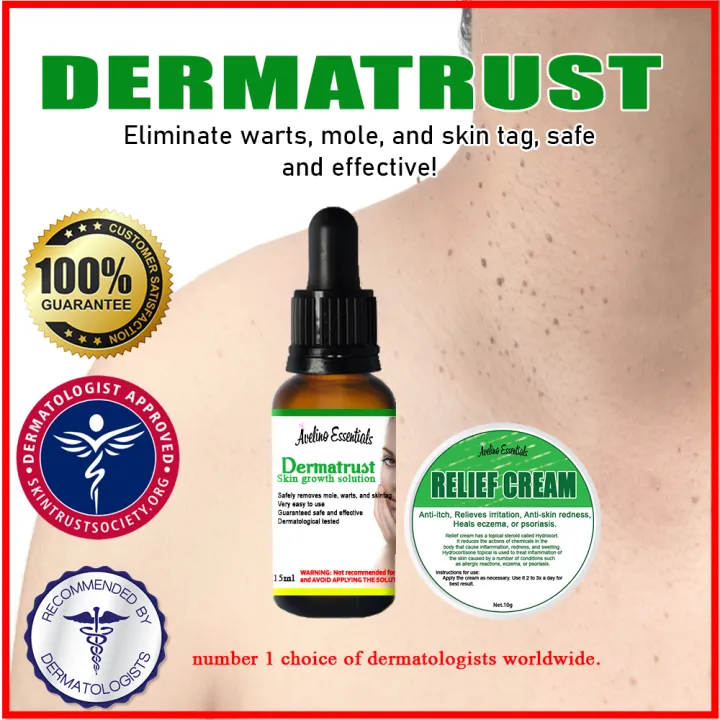 DERMATRUST warts magic warts removal solution with relief cream (For ...