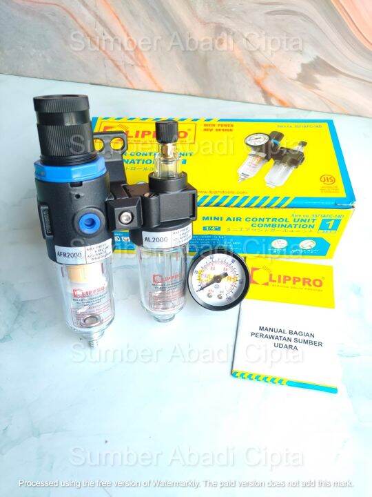 LIPPRO 1/4" DOUBLE Mini Air Control Filter Regulator Angin Kompresor ...