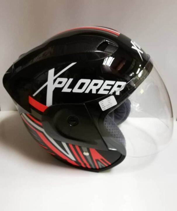 HELMET XDOT EXPLORER COLOUR DAIJIRO RED FREE VISOR SMOKE | Lazada