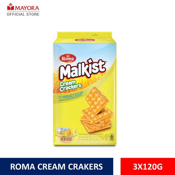 Roma Biscuit 360g (3x120g) - Cream Crackers | Lazada