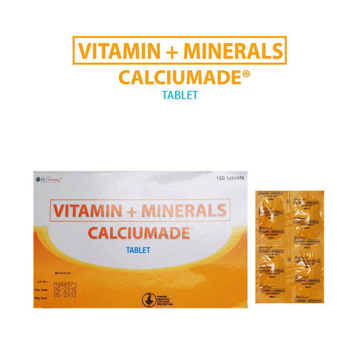 Calciumade (Calcium+Vitamin D3+Minerals 100 Tablets) | Lazada PH