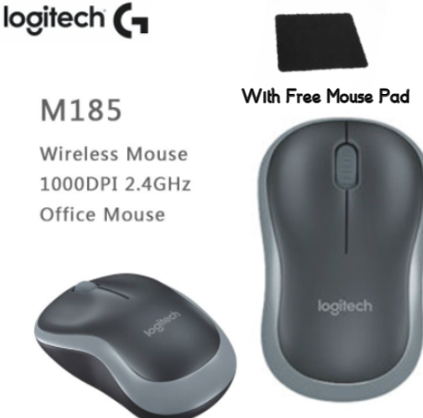 M185 Logitec Plug and Play Wireless Plus Comfort Mouse Free Mouse Pad ...