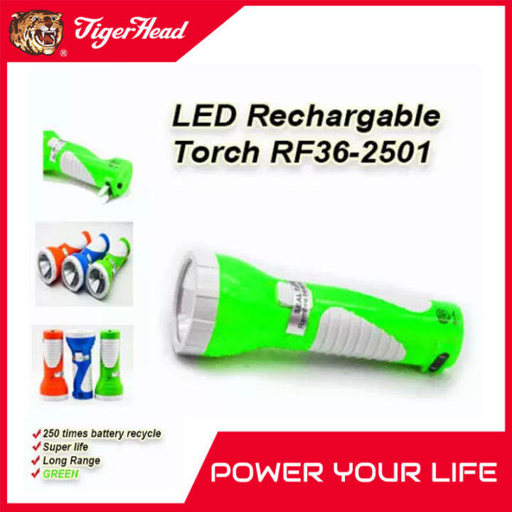 Tiger Head LED Rechargeable Flashlight Portable Torch | Lazada PH