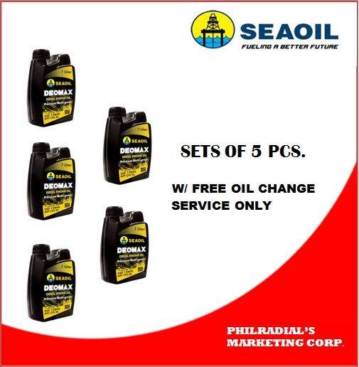 SEAOIL Deomax Engine Oil Premium Multi-grade SAE 15W40 1 Liter SETS OF ...