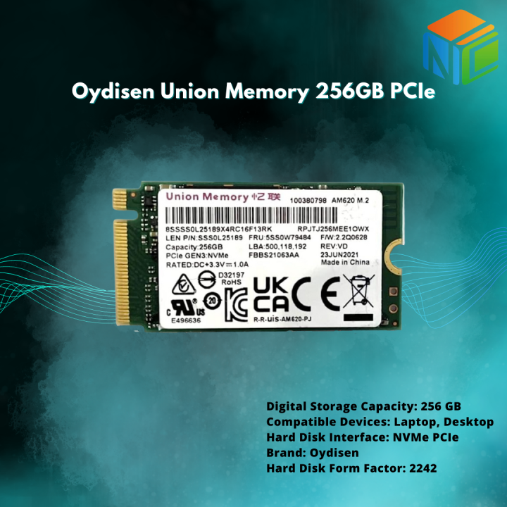 Union Memory 256GB PCIe NVMe M.2 2242 SSD Internal Solid State Drive SSS1B60641 | Lazada.co.th