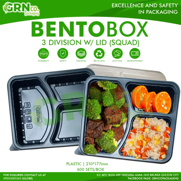 BENTO BOX 3 DIVISION SQUAD / 10PCS | Lazada PH