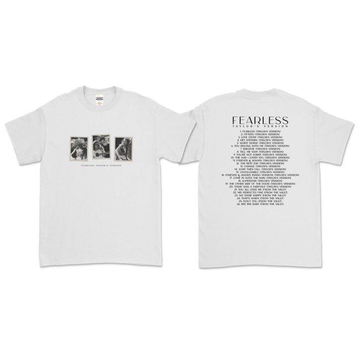 Taylor SWIFT - เสื้อยืดรุ่น FEARLESS TAYLOR (หน้าหลัง)ท็อปส์ซูผู้หญิง ...