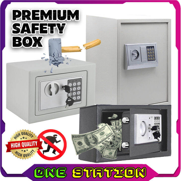 Digital Safety Box Money Metal Security Box Peti Besi Simpanan ...