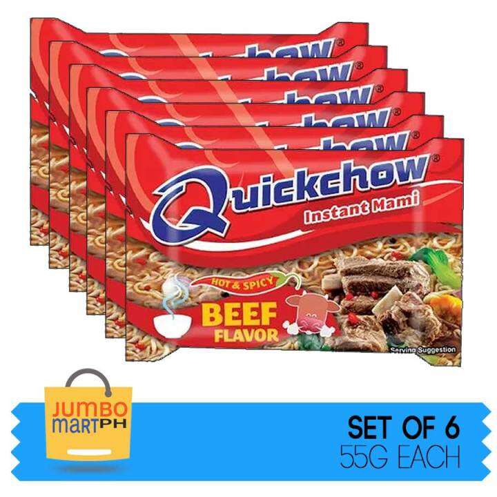 QUICKCHOW INSTANT MAMI HOT & SPICY BEEF FLAVOR 55G / SET OF 6 | Lazada PH