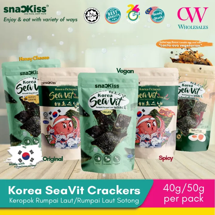 Seavit Crunchy Korea Seaweed snack SEA-VIT Korea Octopus Seavit Snack ...
