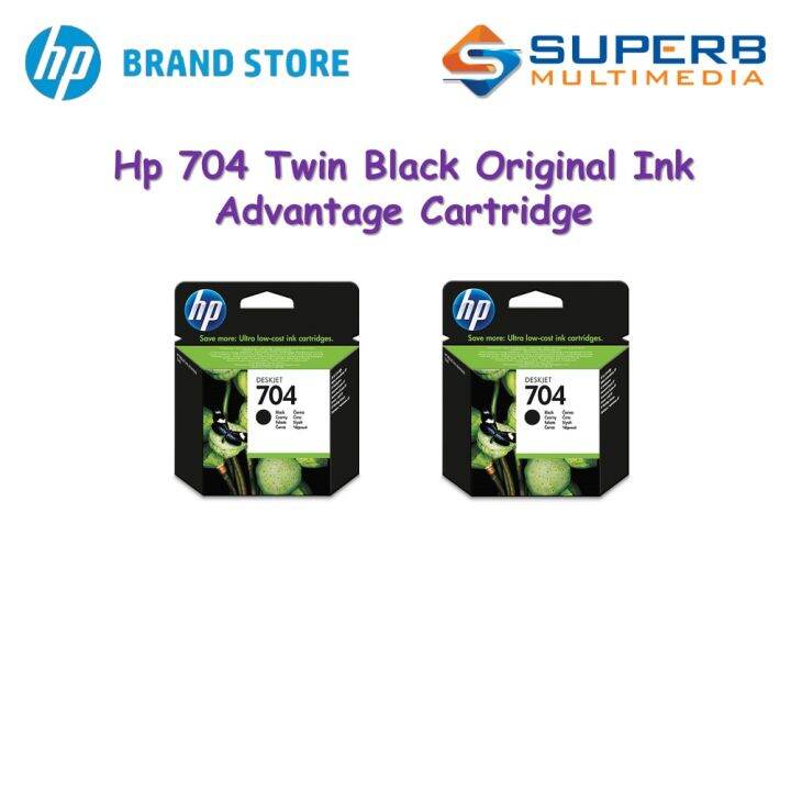 Hp 704 Twin Black CN692AA Original Ink Advantage Cartridge | Lazada