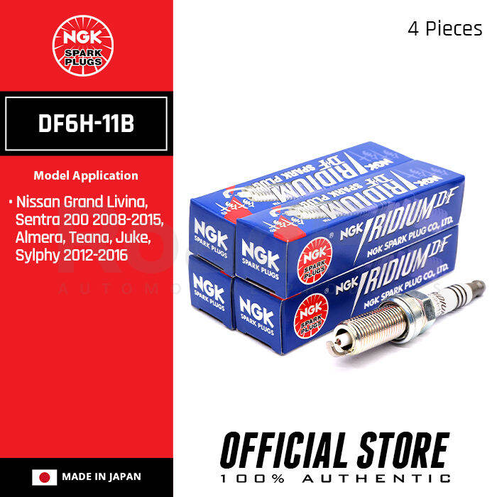 NGK DF6H-11B Laser Iridium Spark Plugs For Nissan Grand Livina, Sentra 200 2008-2015, Almera ...