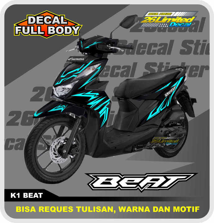 Sticker Motor Full Body Honda Beat Deluxe Beat Street Decal Stiker Beat ...