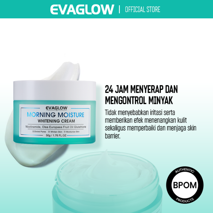 EVAGLOW Moisturizing Whitening Cream 50g Niacinamide Brightening ...