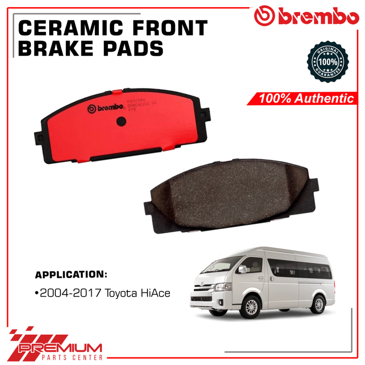 Brembo P83139N Front Ceramic Brake Pad For 2004-2017 Toyota HiAce ...