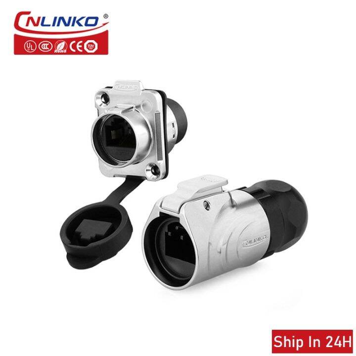 Cnlinko LP16 M16 Industrial Aviation RJ45 Cable Wire Jack Panel Mount ...